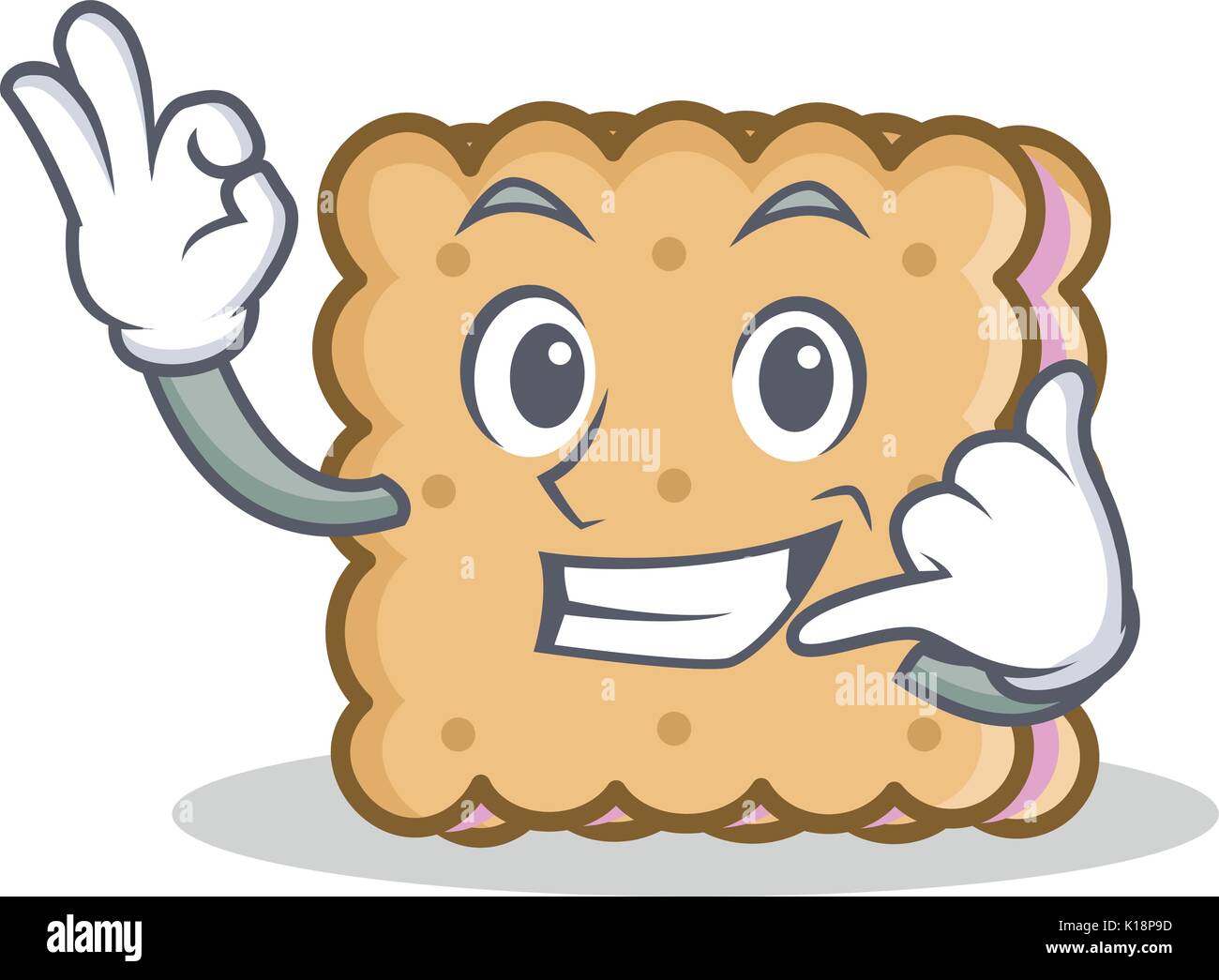 Smile face biscuit Stock Vector Images - Alamy