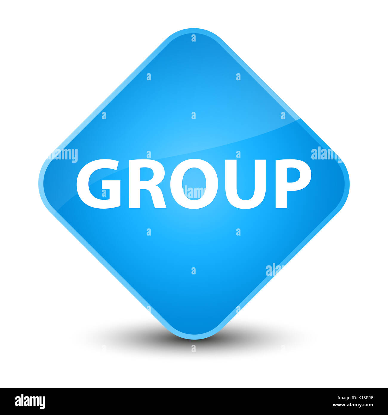 Group isolated on elegant cyan blue diamond button abstract ...