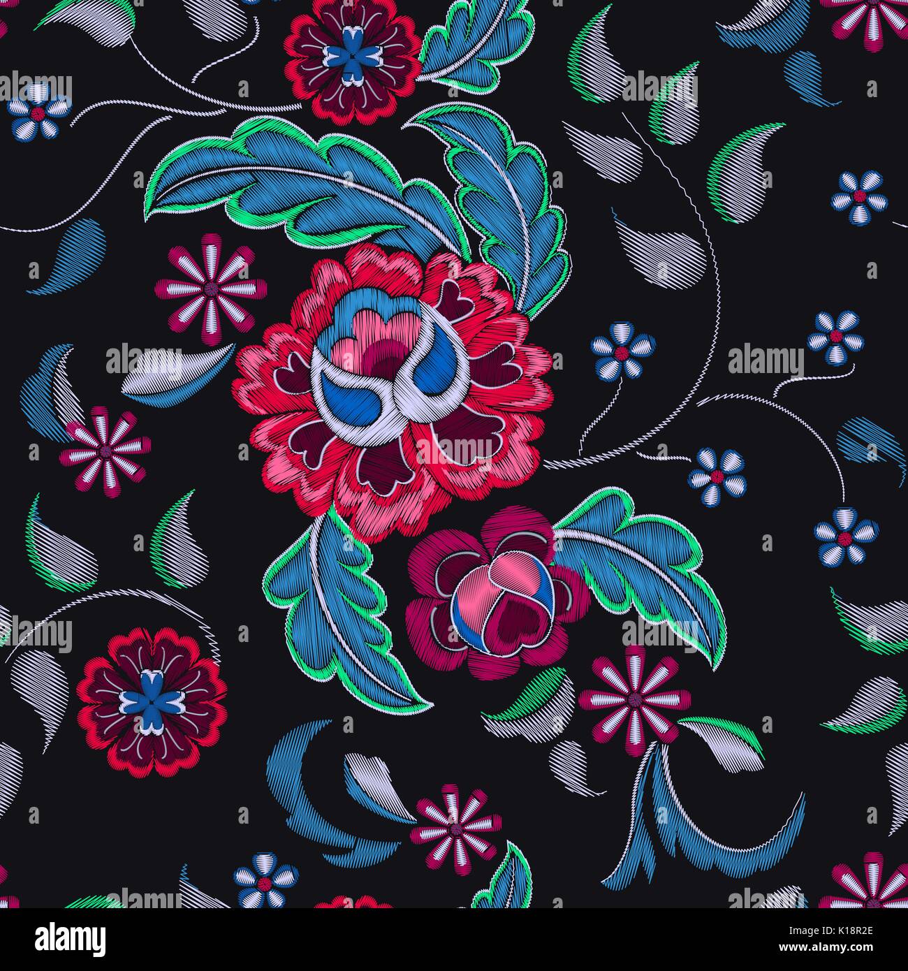 Embroidery Pattern for Design Stock Vector Image & Art - Alamy