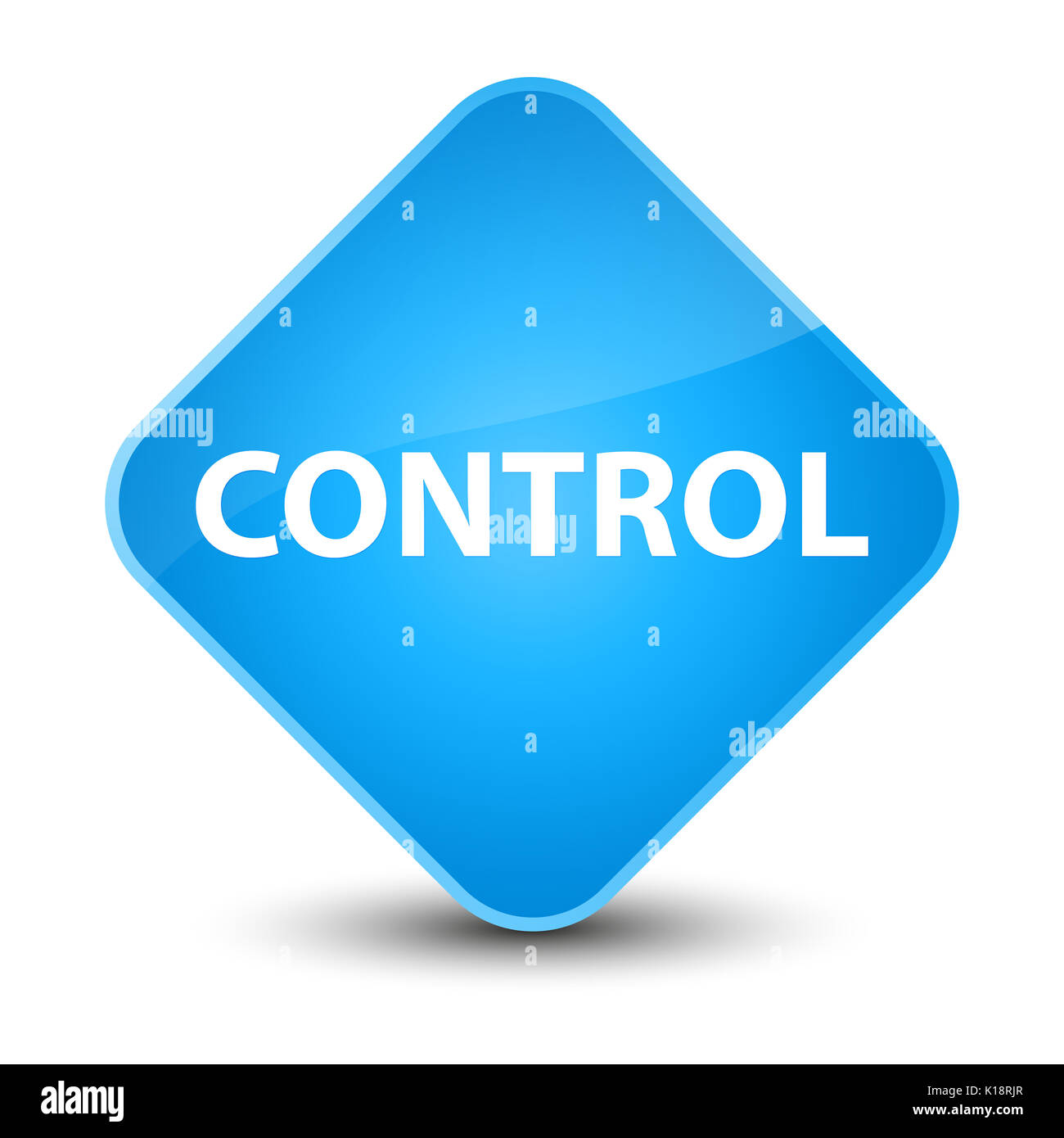 Control isolated on elegant cyan blue diamond button abstract ...