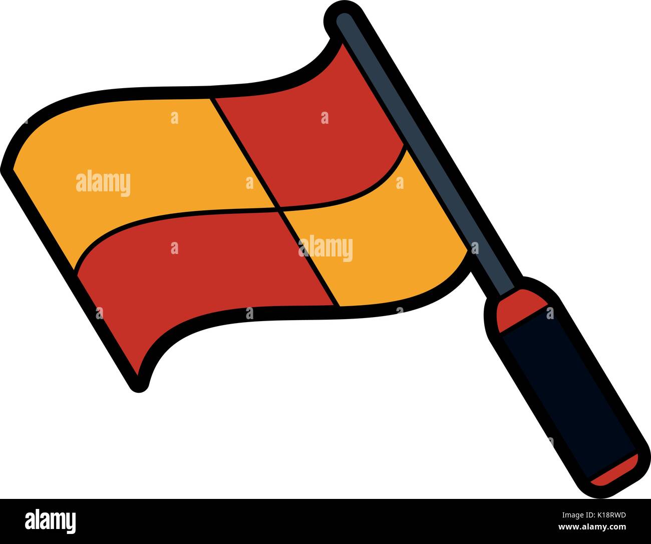 linesman referee flag soccer or football related icon image vector ...