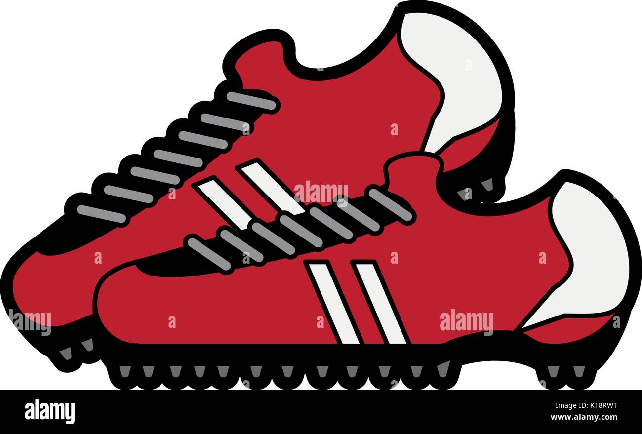 cleats shoes soccer or football related icon image vector illustration ...