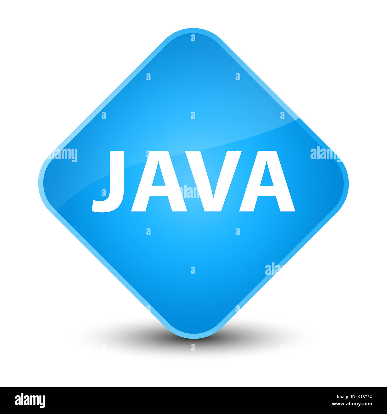 Java isolated on elegant cyan blue diamond button abstract illustration ...