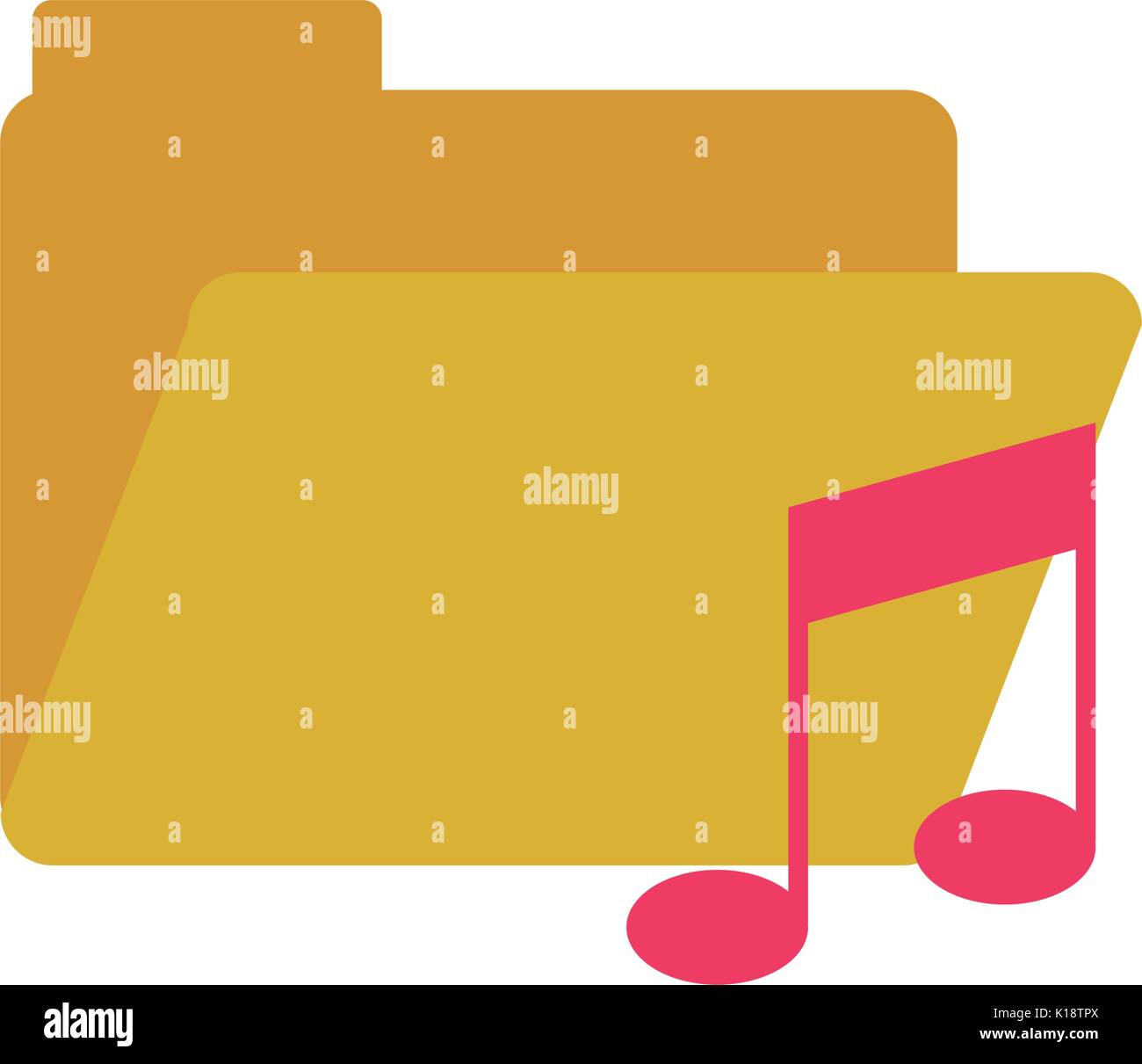 music note with file folder icon image vector illustration design Stock ...