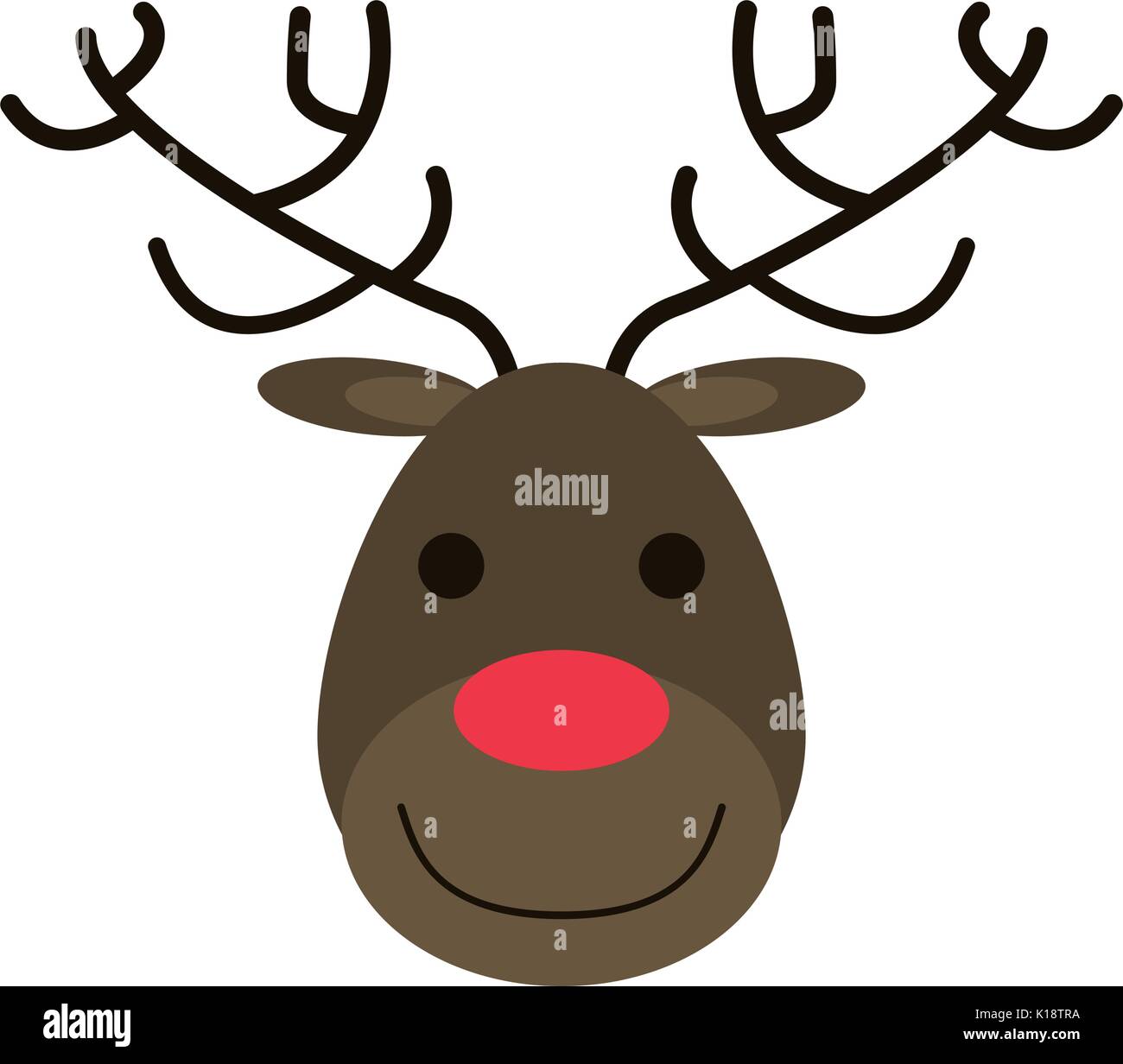 rudolph the red nose reindeer christmas related icon image vector ...