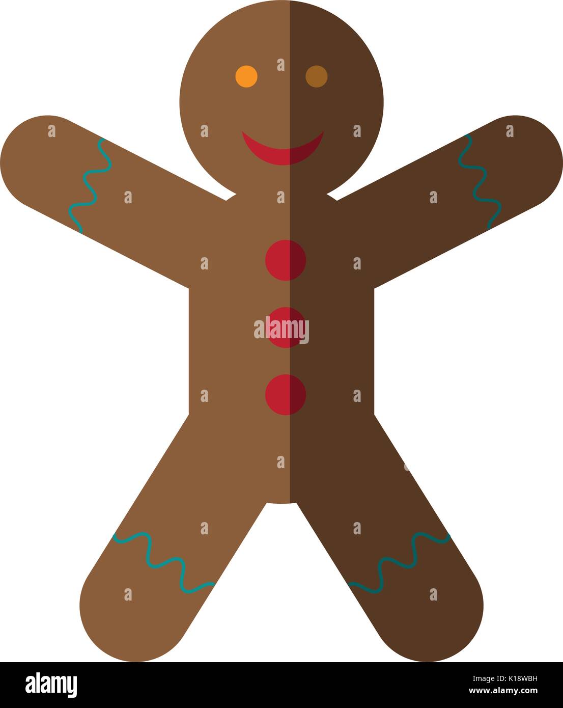 gingerbread man cookie icon image vector illustration design Stock ...