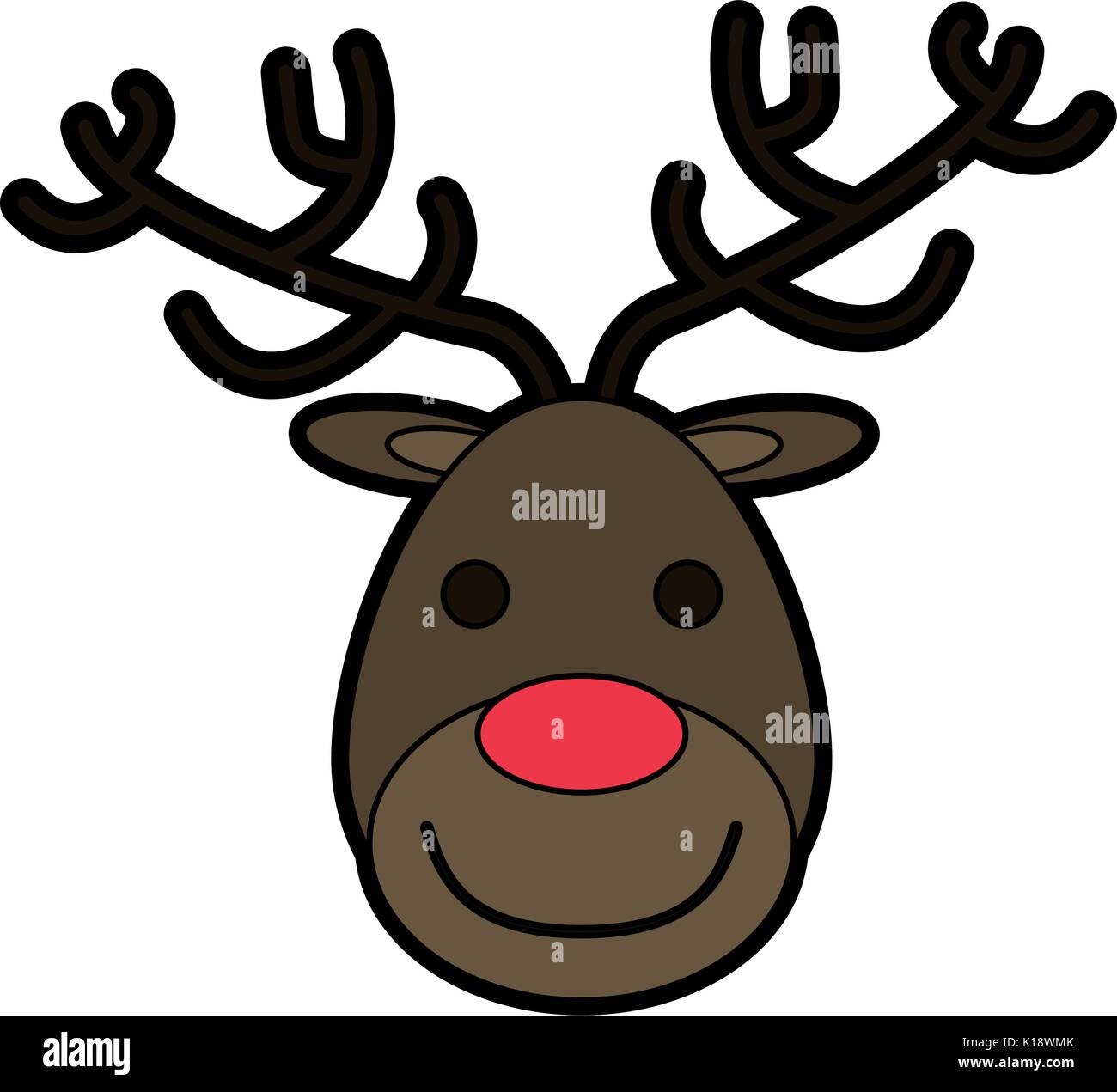 rudolph the red nose reindeer christmas related icon image vector ...