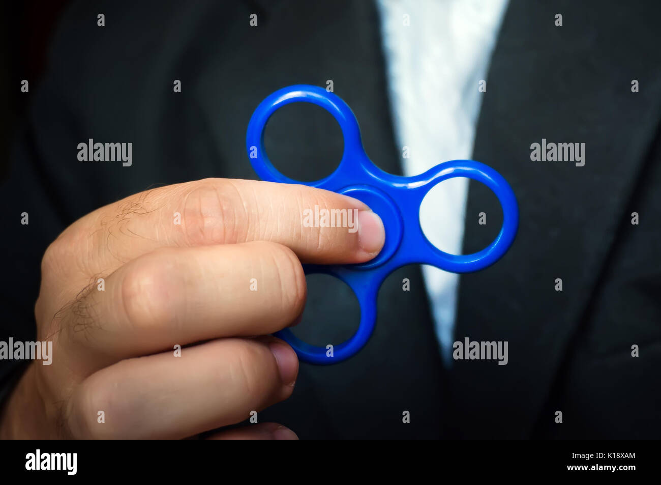 Relieving stress, relaxing at work, copy space, black background ...