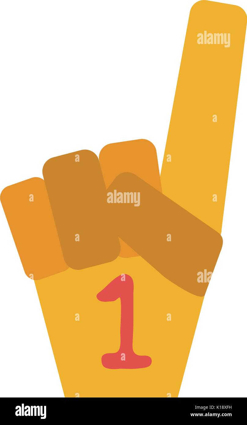 foam finger icon image vector illustration design Stock Vector Image ...