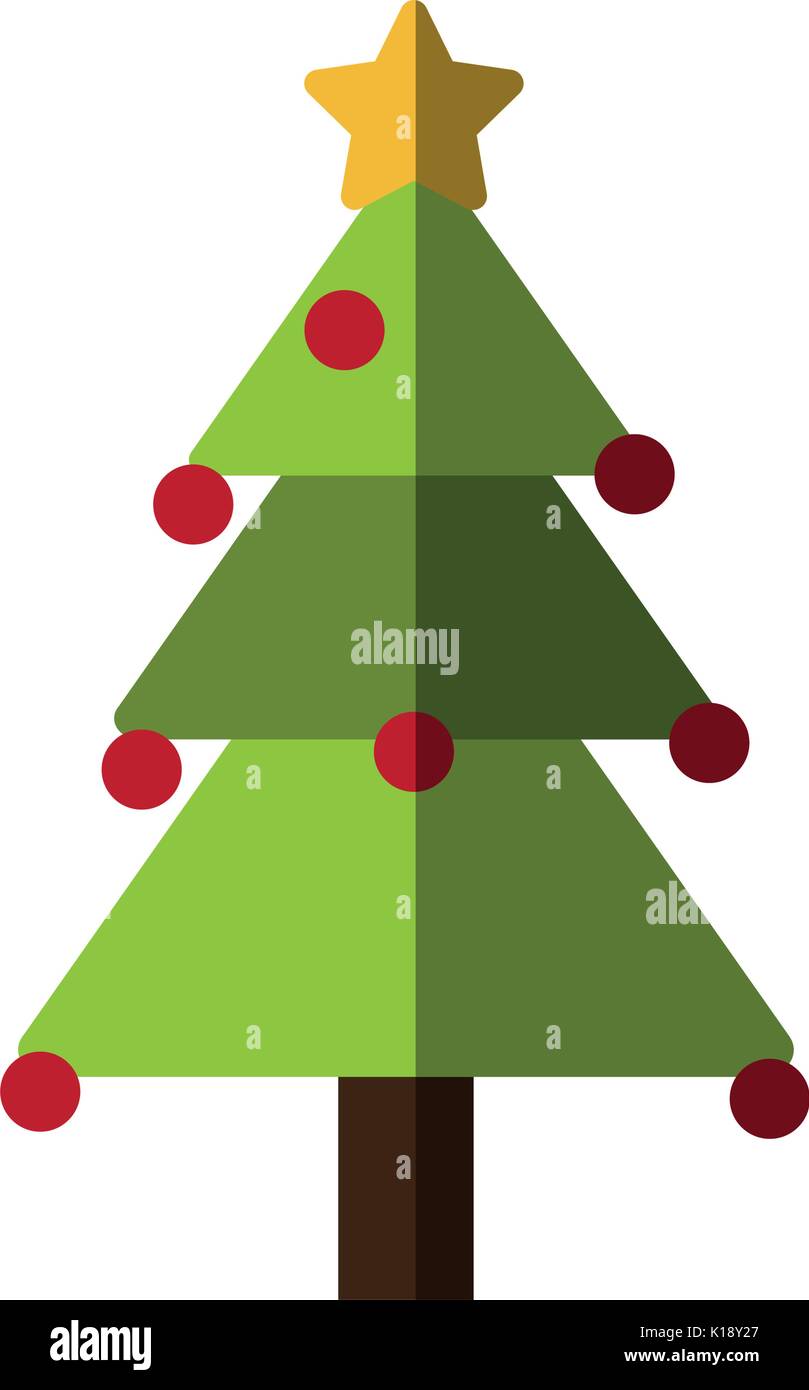 decorated tree christmas related icon image vector illustration design ...