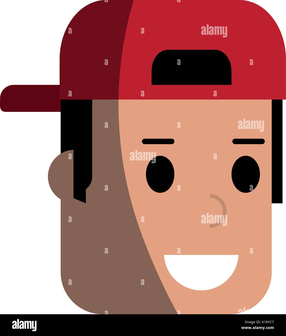 Wearing hat backwards Stock Vector Images - Alamy