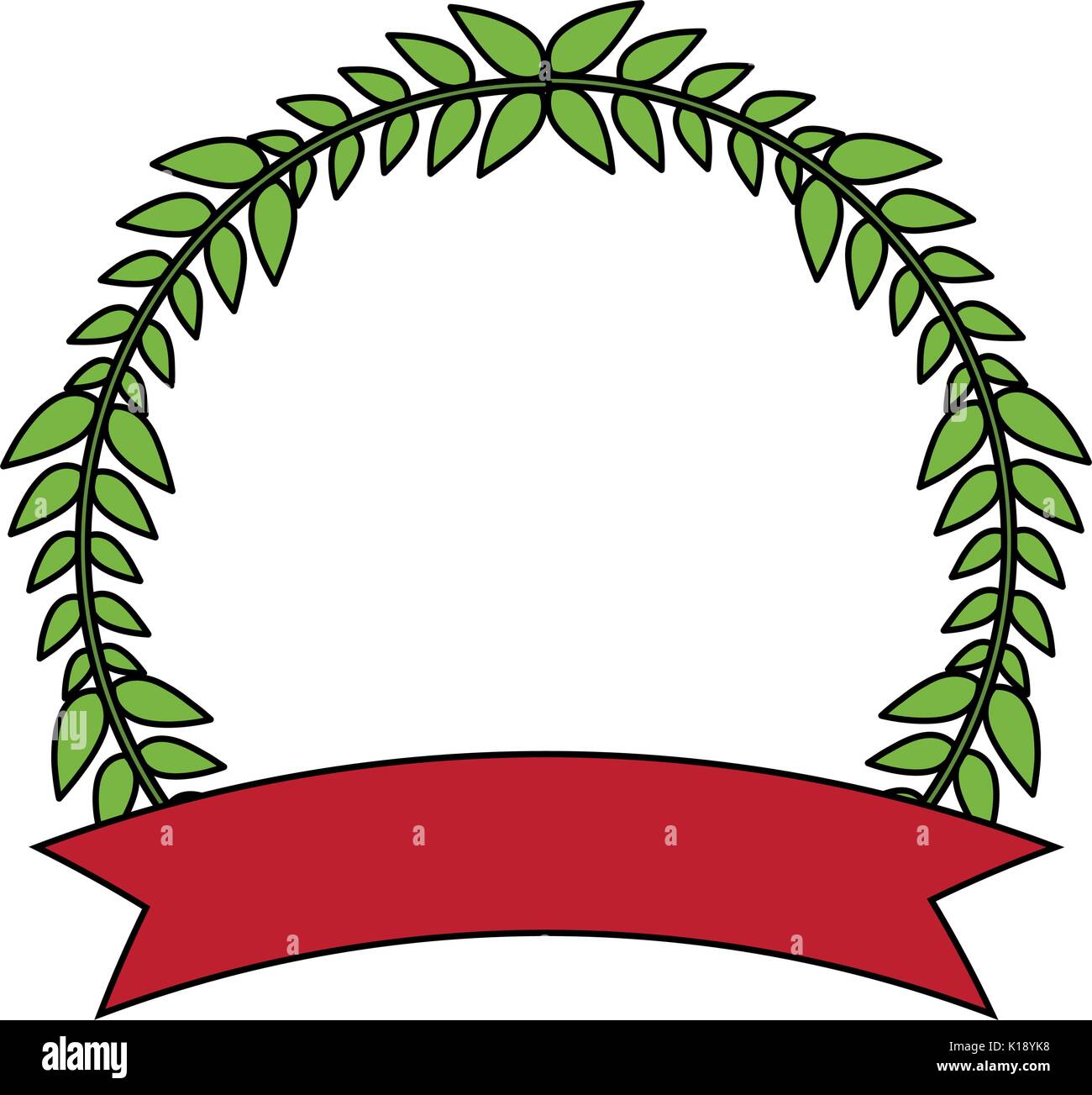 laurel crown with banner icon image vector illustration design Stock ...