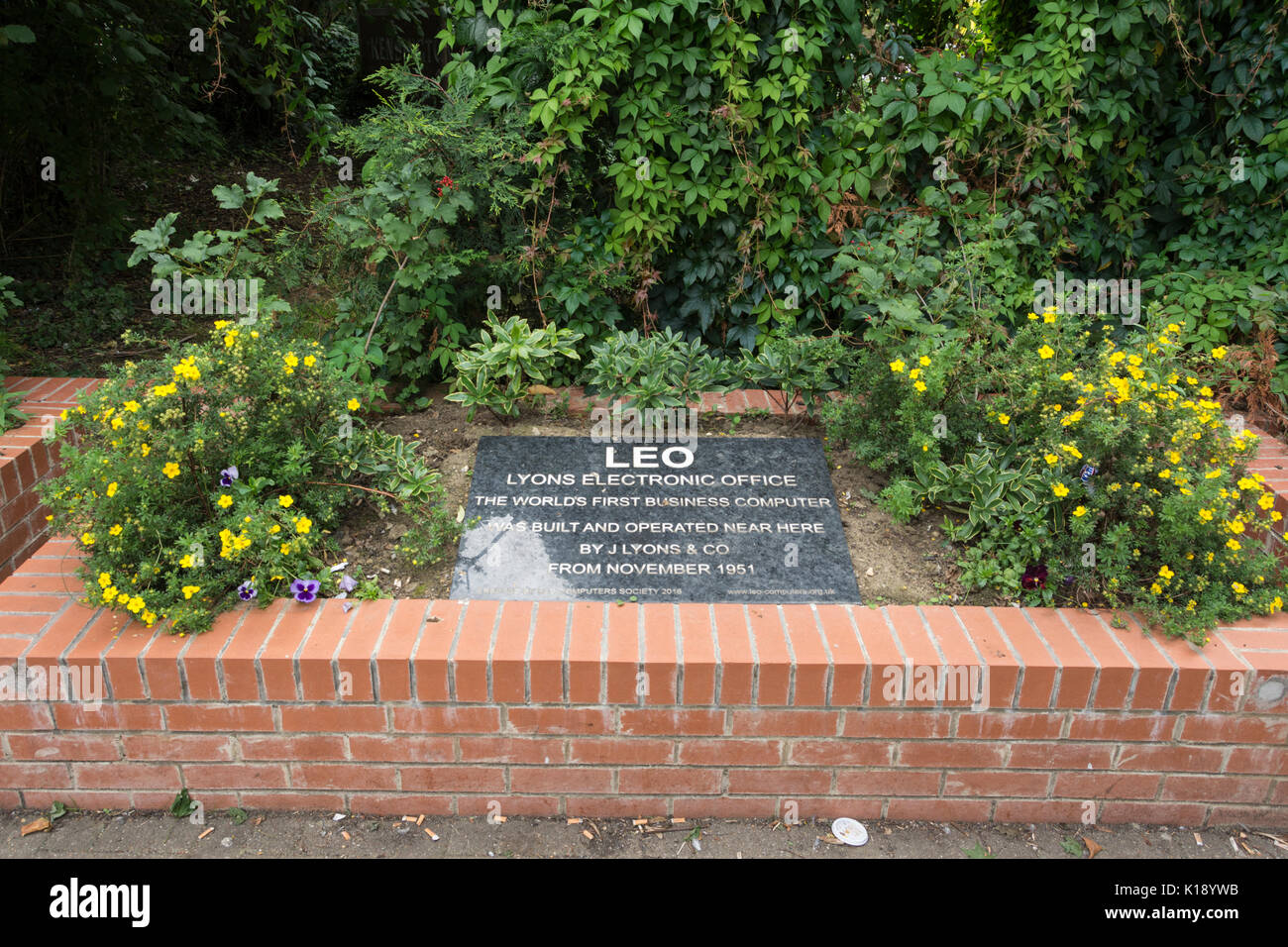 Plaque commemorating The Lyons Electronic Office (LEO), The World's ...