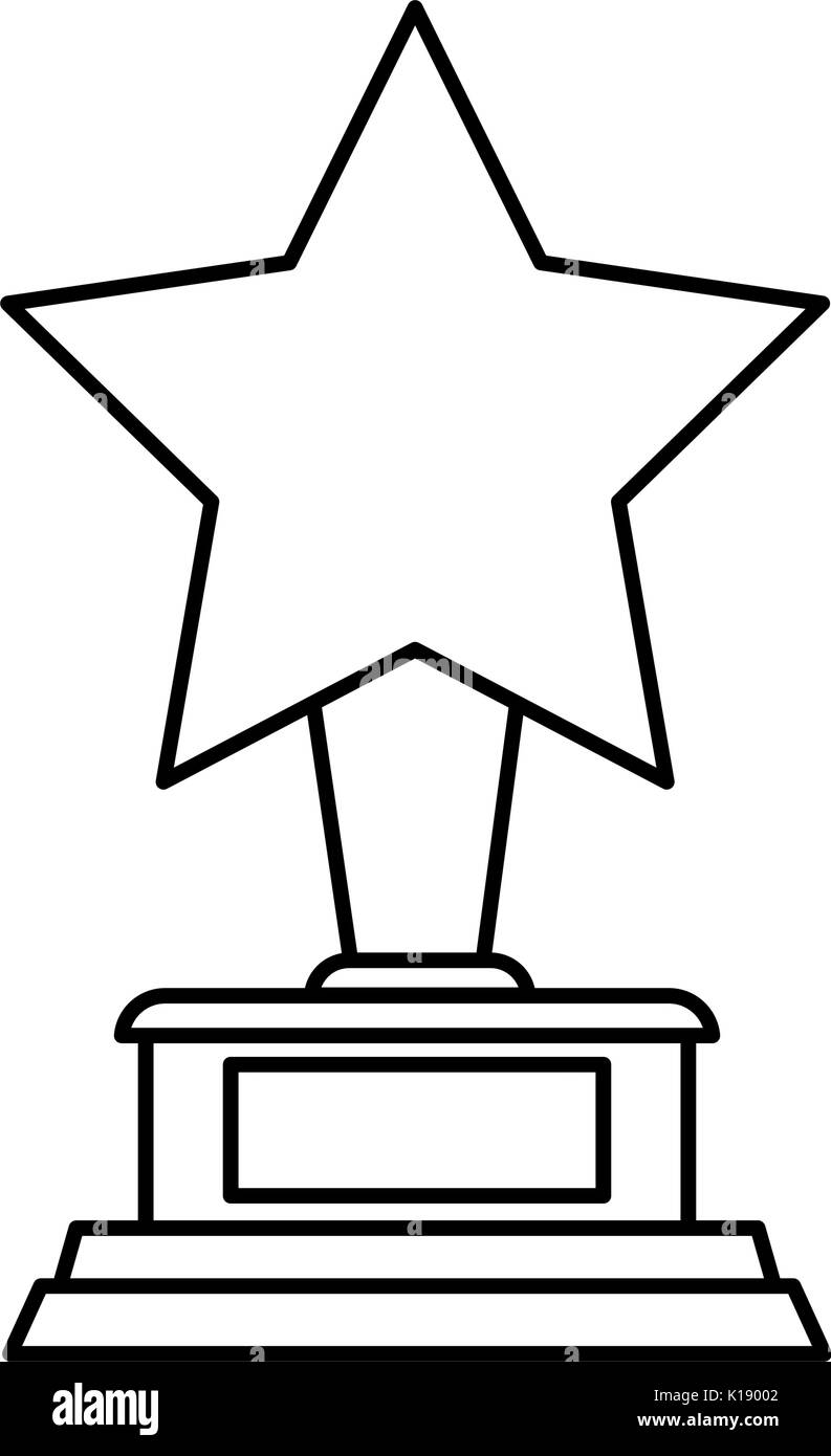 star trophy icon image vector illustration design black line Stock ...