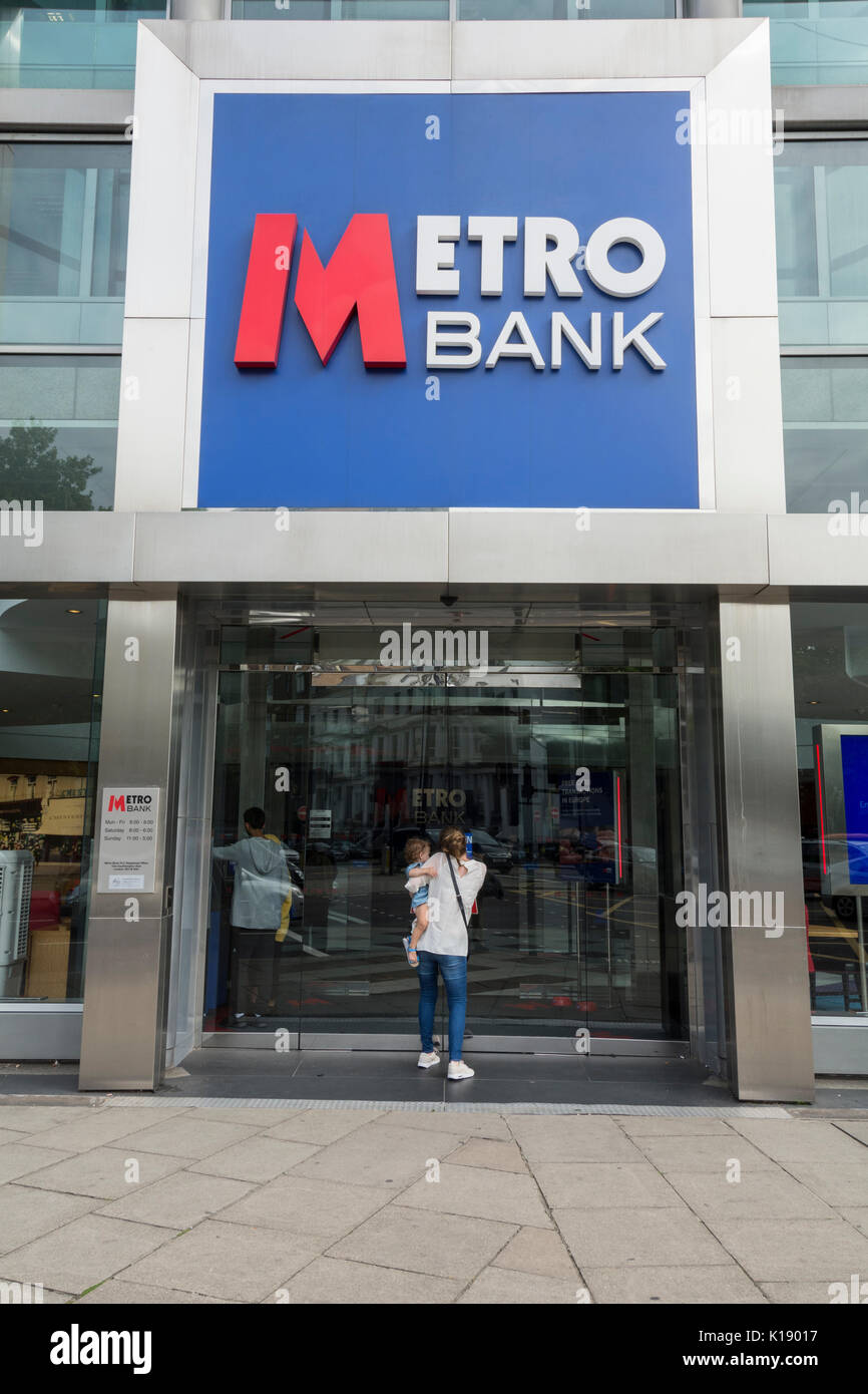 The exterior of the Metro Bank, Cromwell Road, Earl's Court, London ...