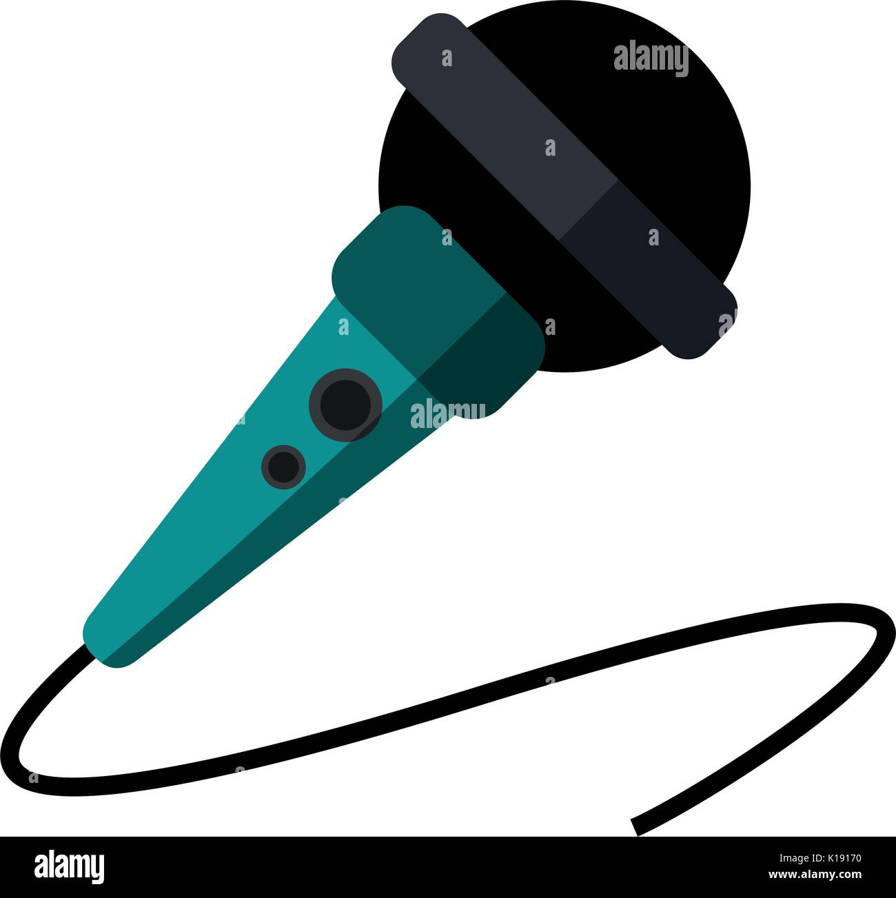 modern microphone with cord icon image Stock Vector Image & Art - Alamy