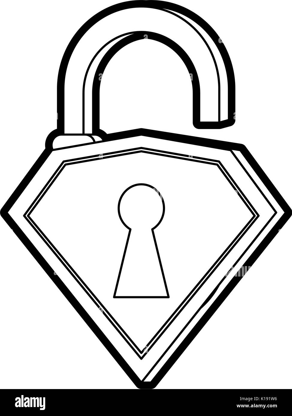 unlocked diamond lock Stock Vector Image & Art - Alamy