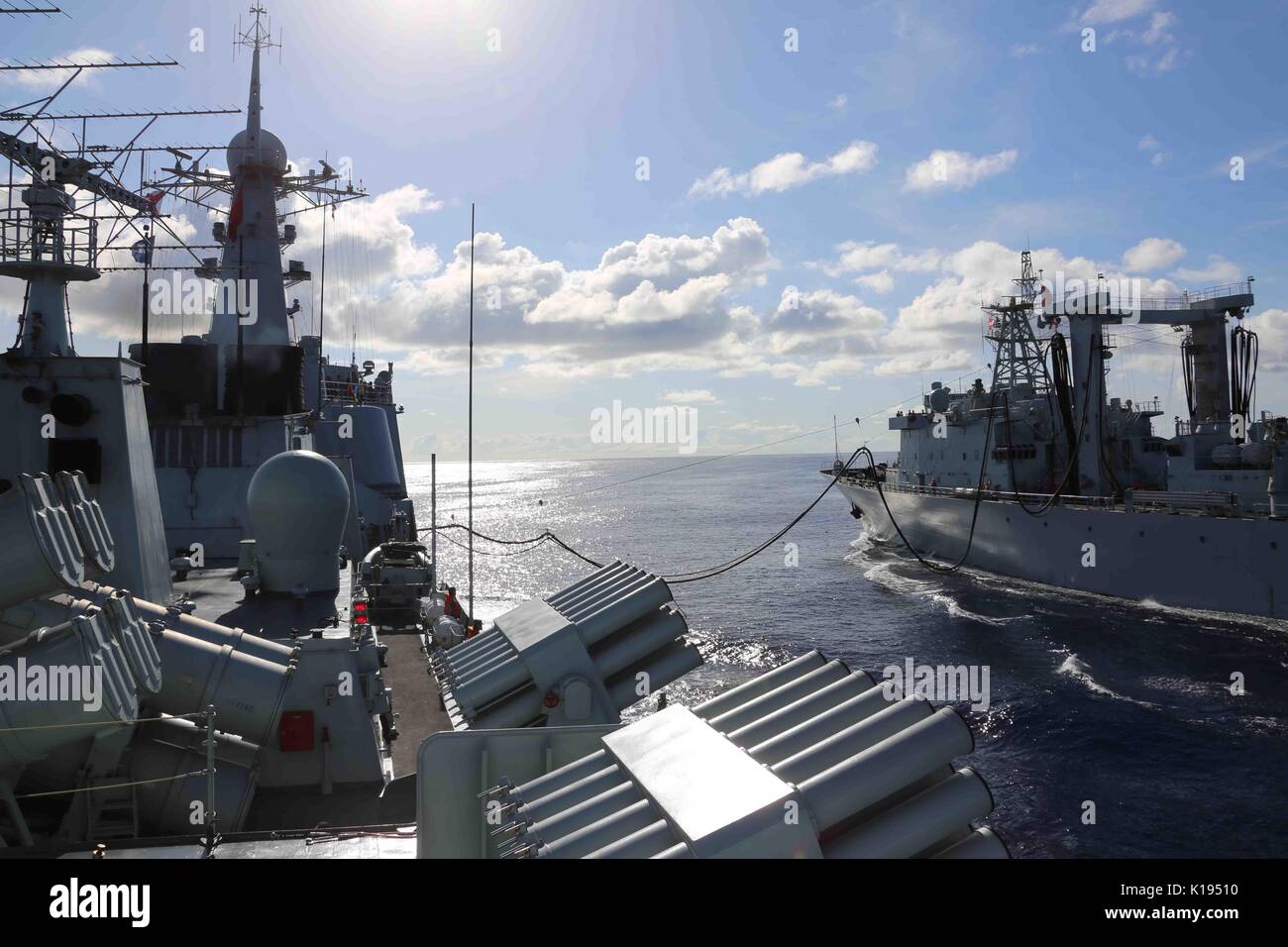 Western Indian Ocean. 25th Aug, 2017. A Chinese naval formation ...