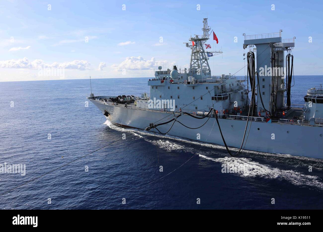 Western Indian Ocean. 25th Aug, 2017. Chinese Navy's supply vessel ...
