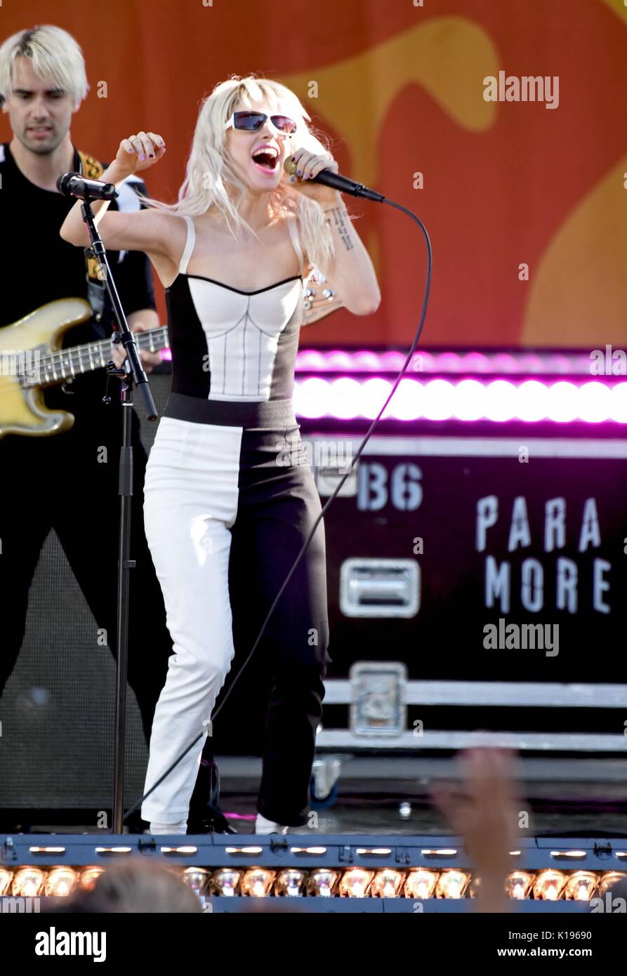 Hayley Williams on stage for Good Morning America (GMA) Summer Concert ...