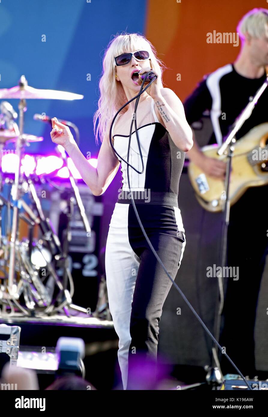 Hayley Williams on stage for Good Morning America (GMA) Summer Concert ...