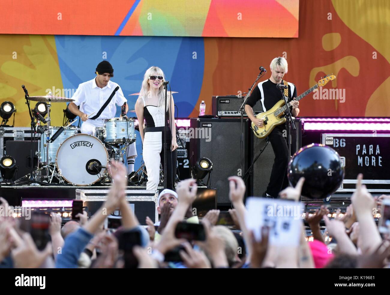 Hayley Williams on stage for Good Morning America (GMA) Summer Concert ...
