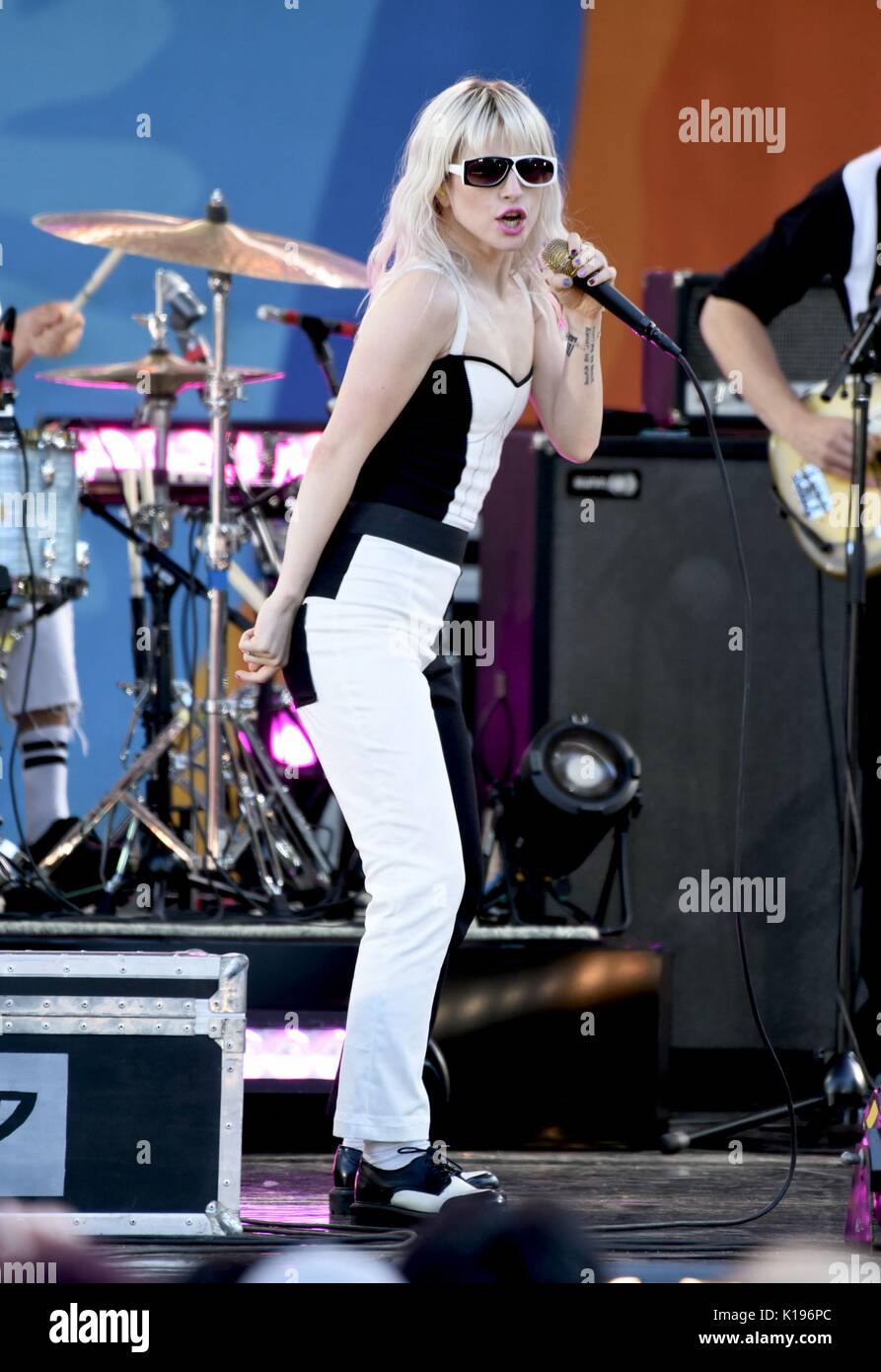 Hayley Williams on stage for Good Morning America (GMA) Summer Concert ...