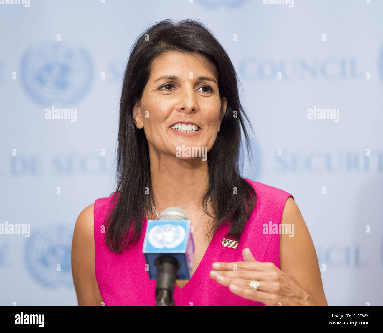 New York, NY, USA. 25th Aug, 2017. Ambassador NIKKI HALEY, Permanent ...