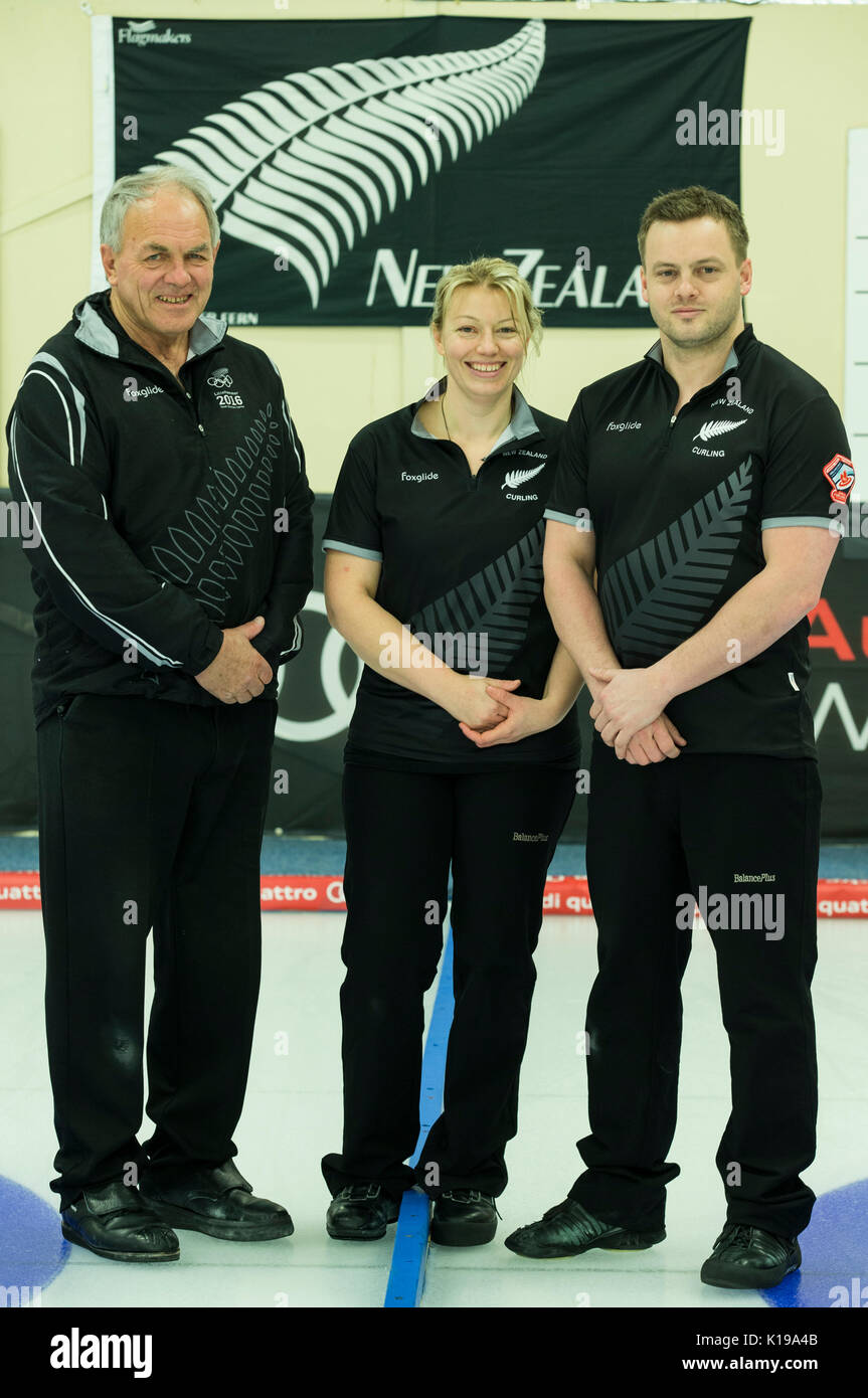 25th August 2017 , Central Otago, New Zealand; Coach Peter Becker with ...