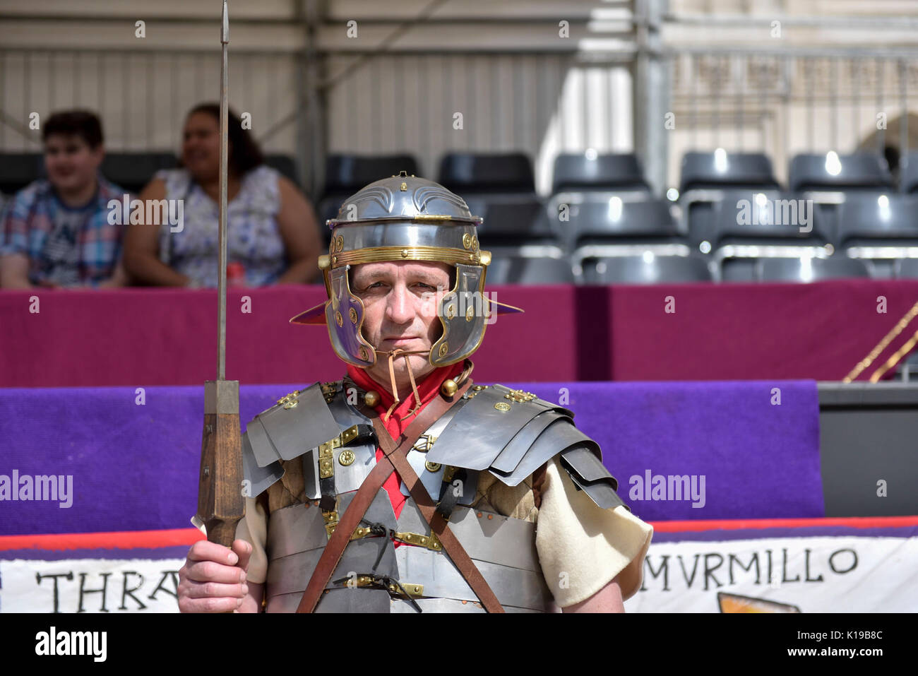 London, UK. 26th Aug, 2017. A Roman centurion is one the members of the ...
