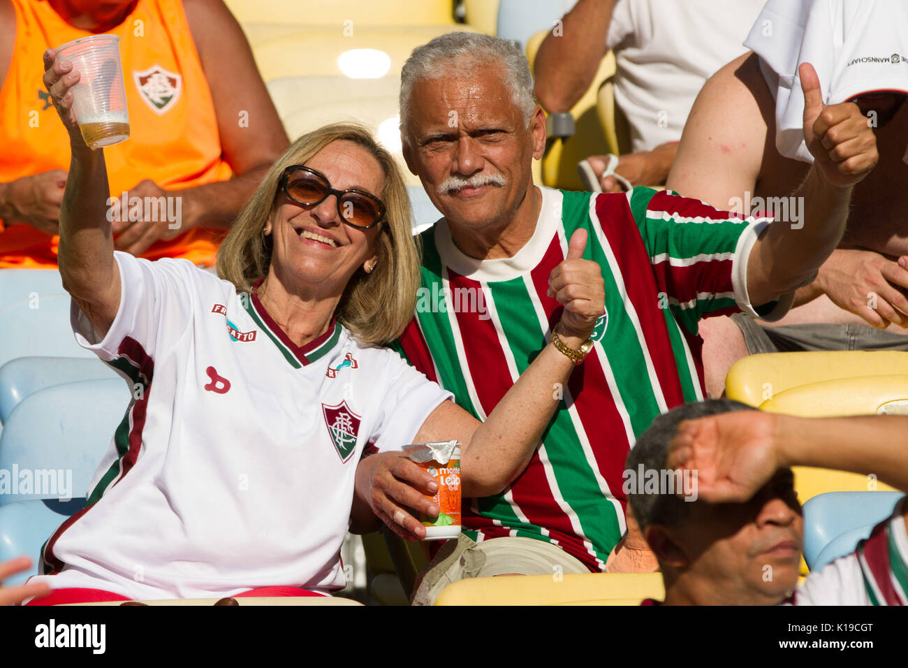 Rio De Janeiro, Brazil. 26th Aug, 2017. Fluminense fans during the game ...