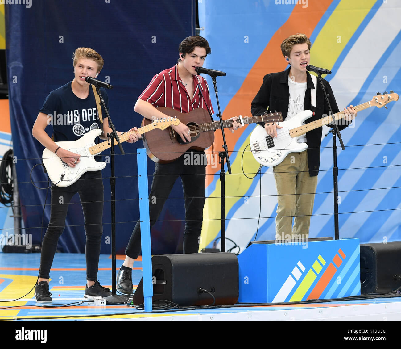 FLUSHING NY- AUGUST 26: Reece Bibby, Blake Richardson and George Smith ...