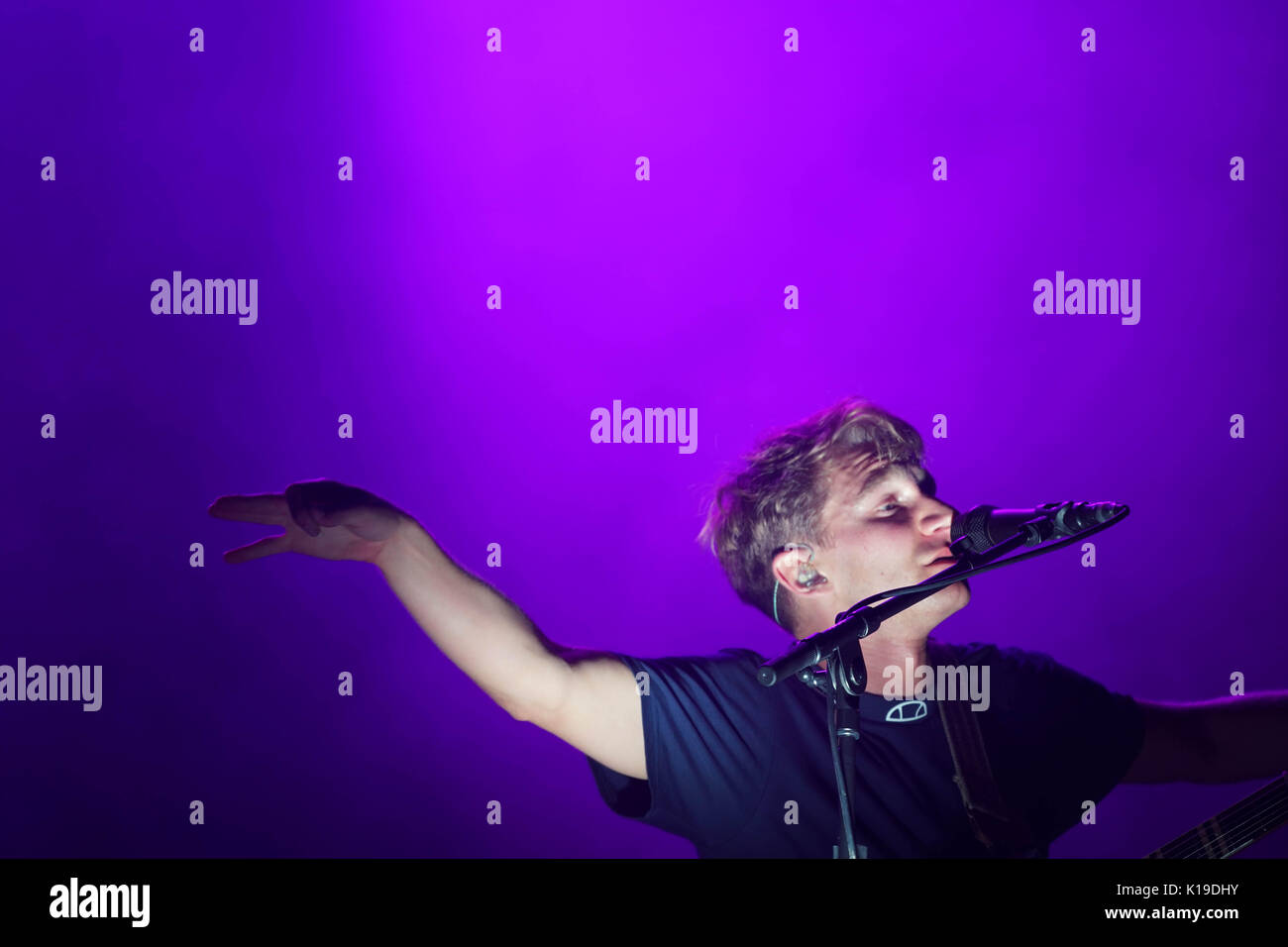 David Bayley of Glass Animals performing live on the NME/Radio 1 Stage ...