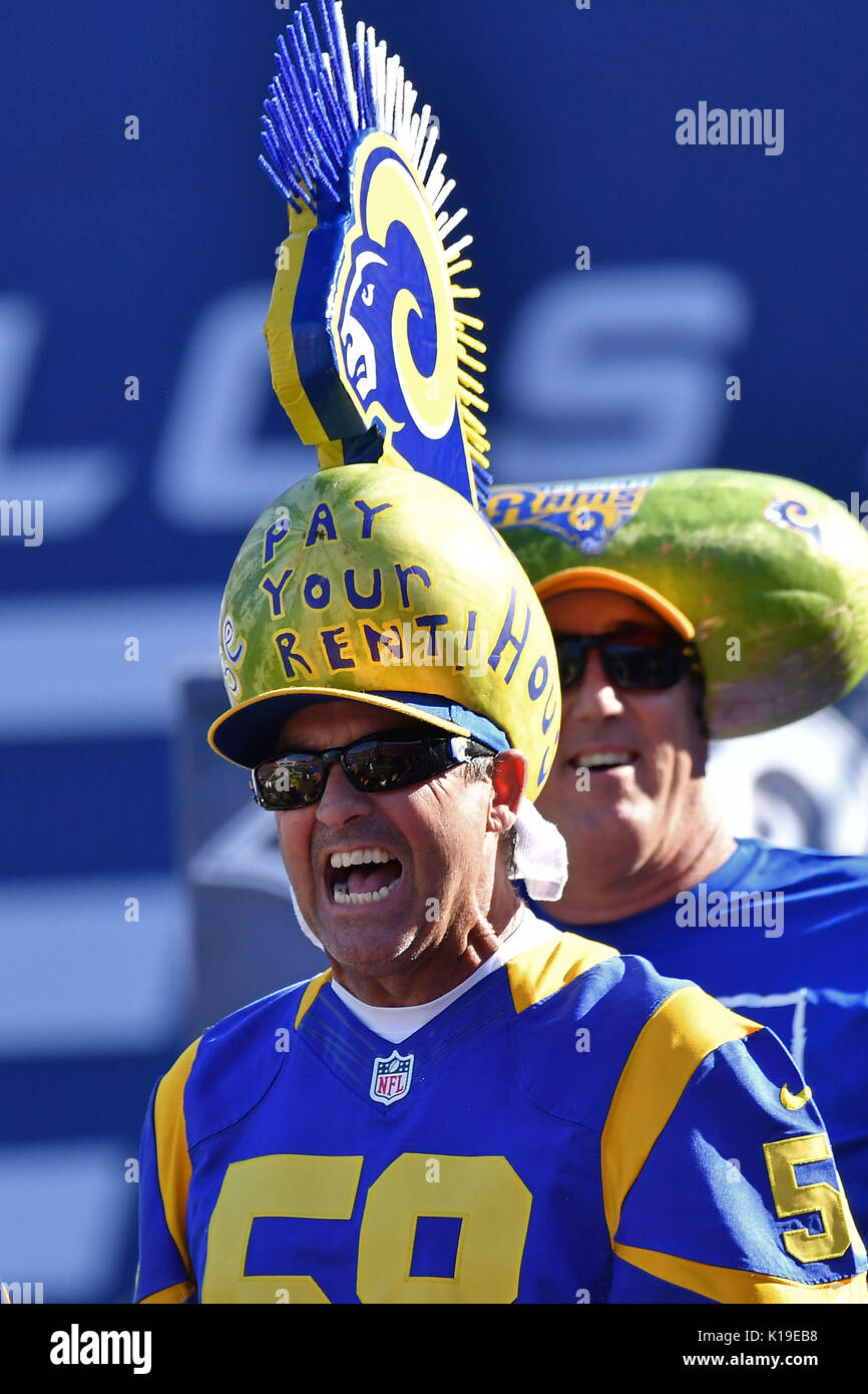 Los Angeles, USA. 26th August, 2017.Los Angeles Rams Fans in the stands ...