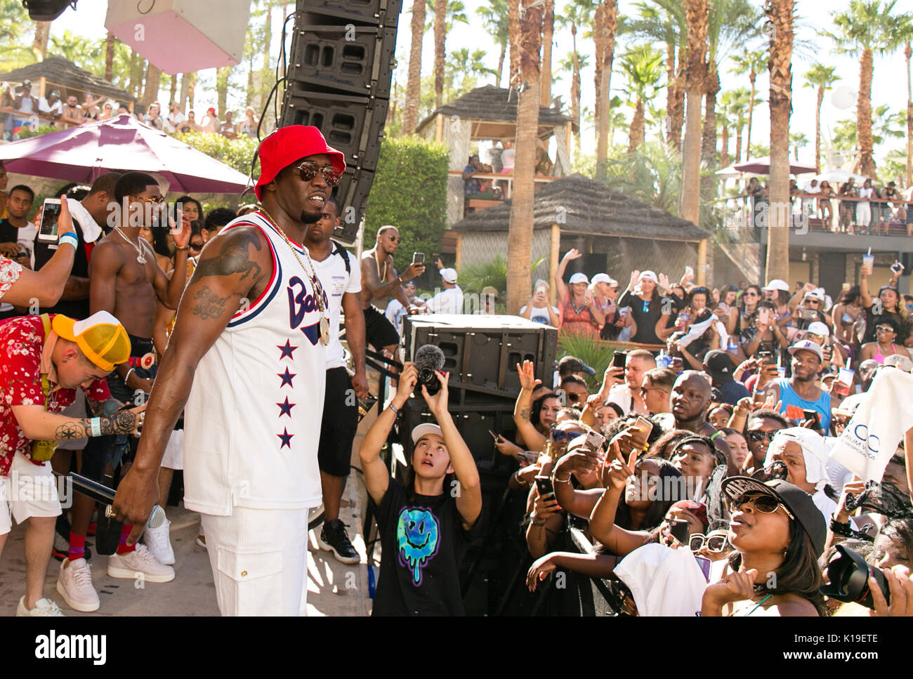 Sean 'Diddy' Combs AKA Puff Daddy hosts a Pre-Fight Party at REHAB Pool ...