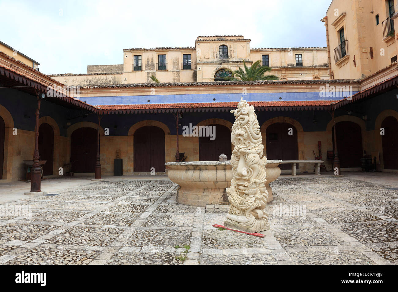 Sicily, in the old town of the late Baroque town of Noto in the Val di ...