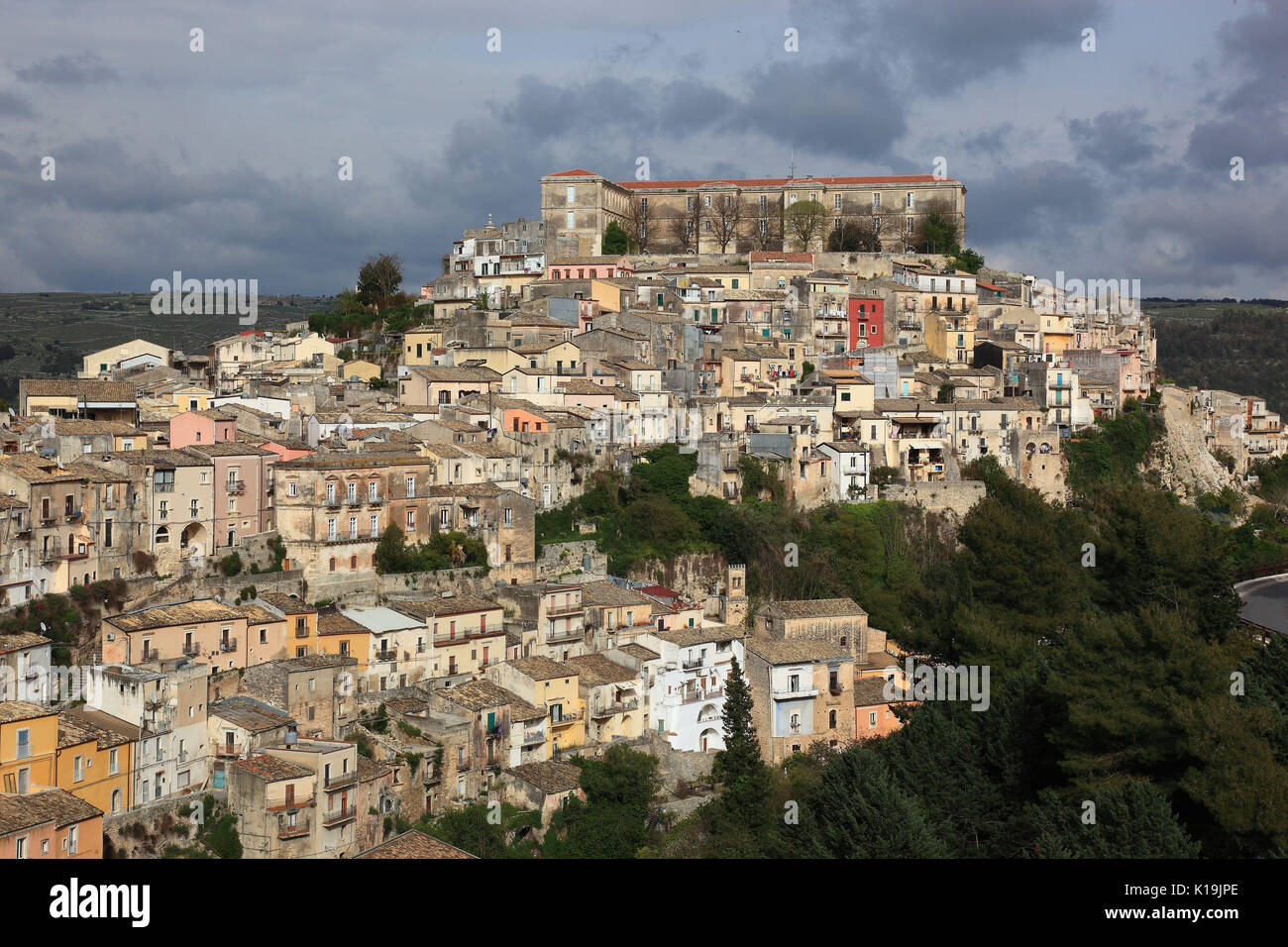 Sicily, city of Ragusa, the houses of the late Baroque district Ragusa ...