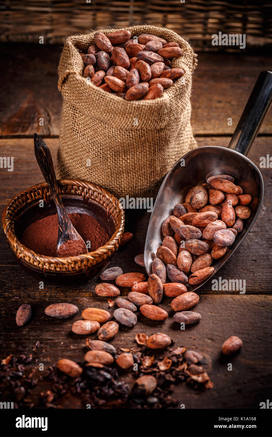 Sack of cocoa beans hi-res stock photography and images - Alamy