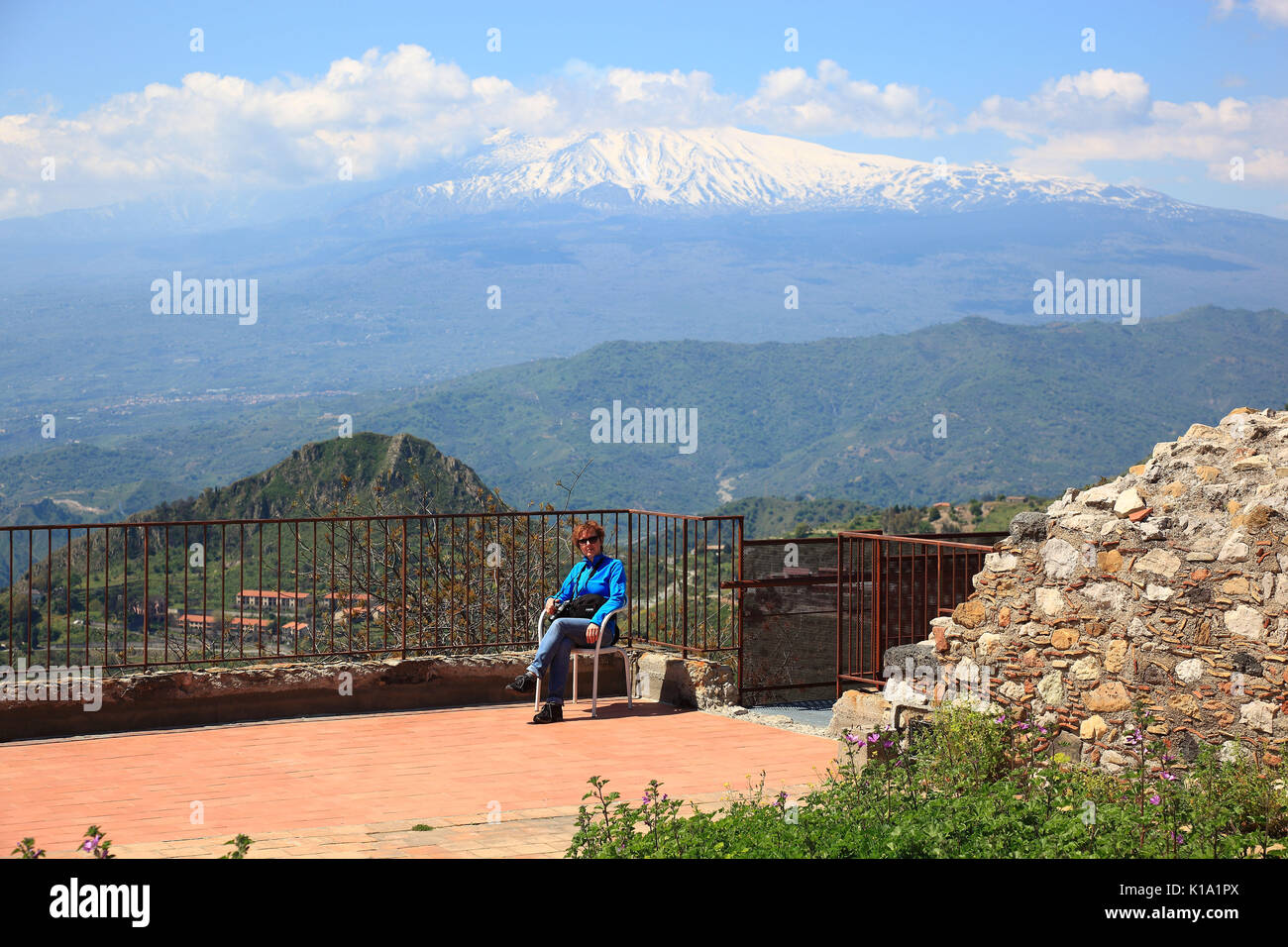 Medieval castle at castelmola hi-res stock photography and images - Alamy