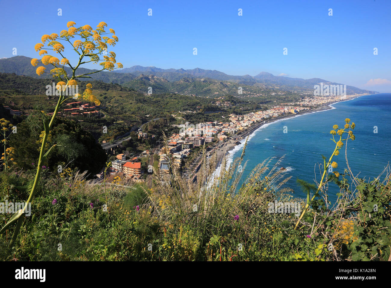 Sicily, countryside by the sea at the village of Acireale Stock Photo ...