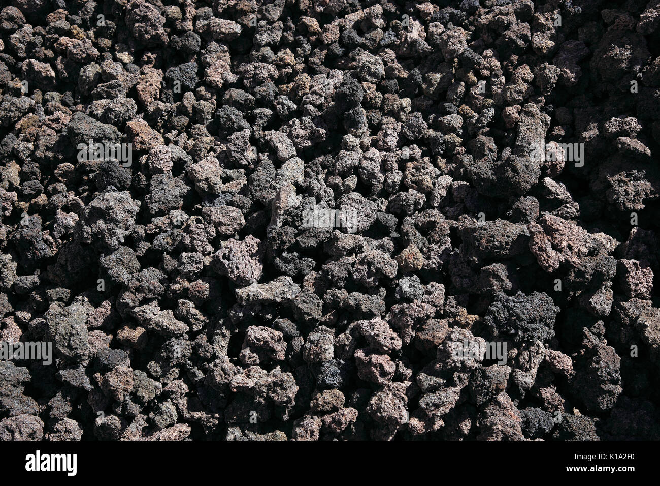 Sicily, volcanic landscape at Etna, lava Stock Photo - Alamy