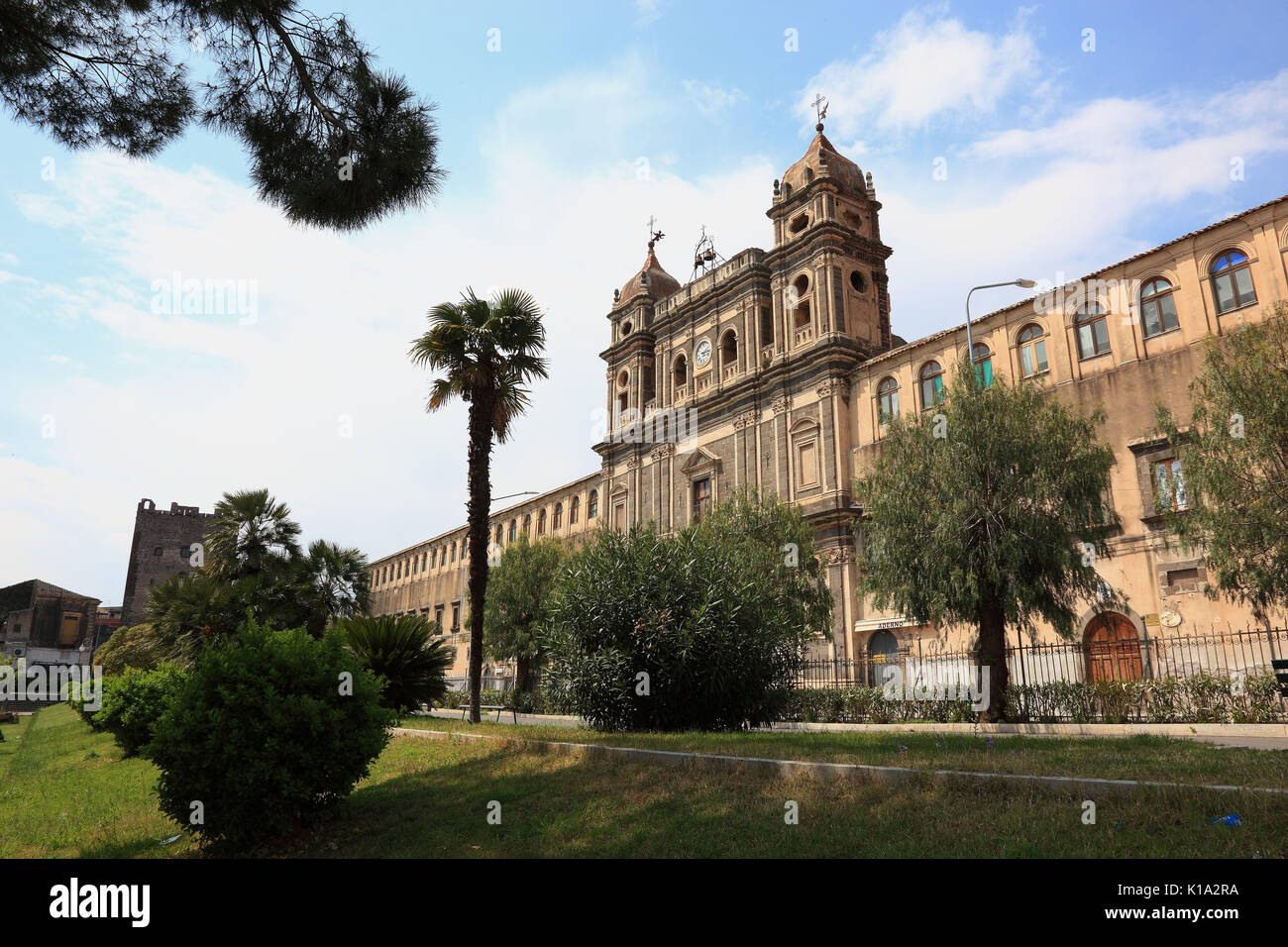 Sicily, city of Adrano, monastery and church of Santa Lucia Stock Photo ...