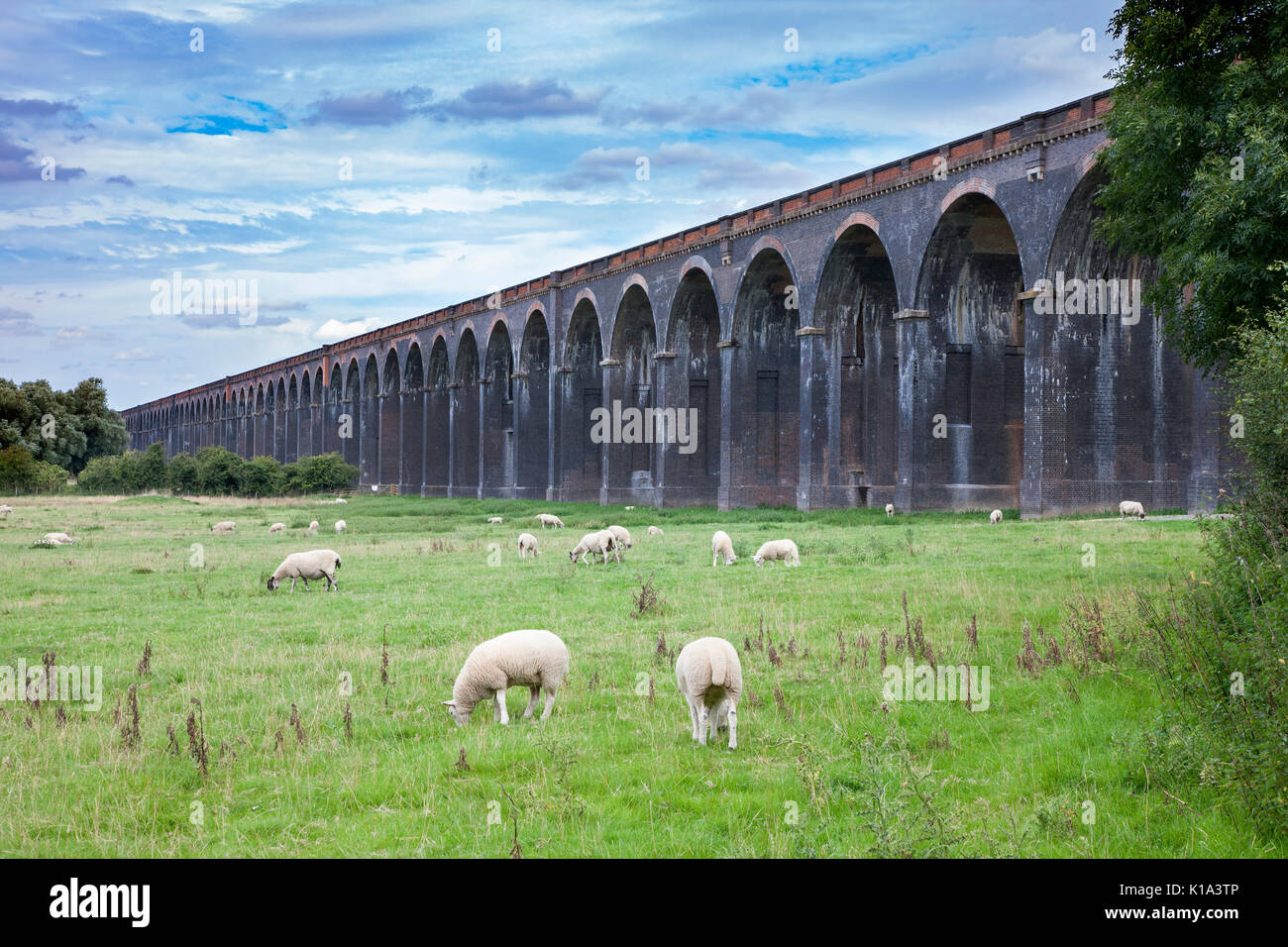 Harringworth Viaduct known as the Welland Viaduct, Rutland Stock Photo ...