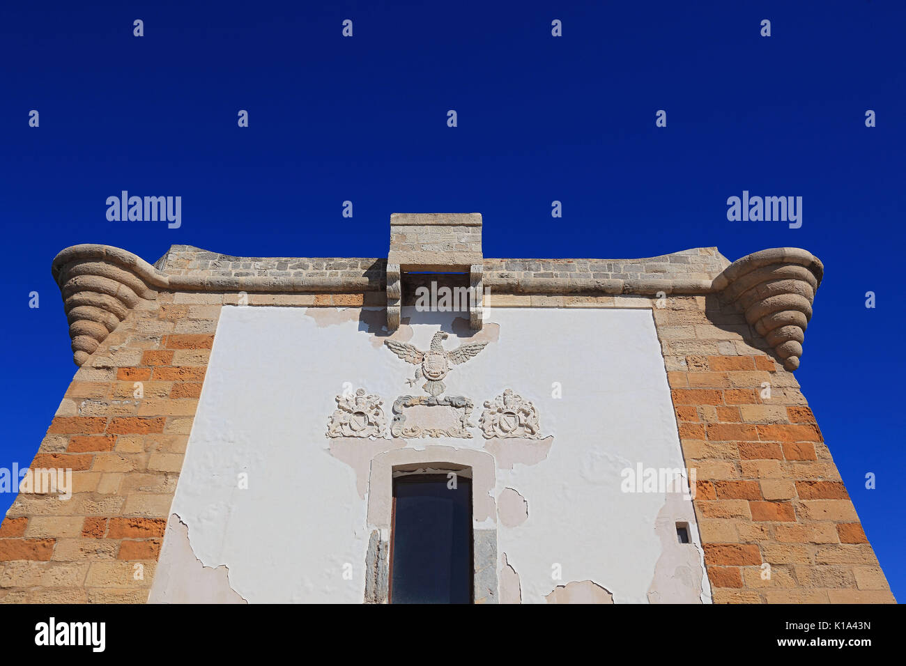 Sicily, town of Trapani, the Torre di Ligny, Ligny Tower is part of the ...