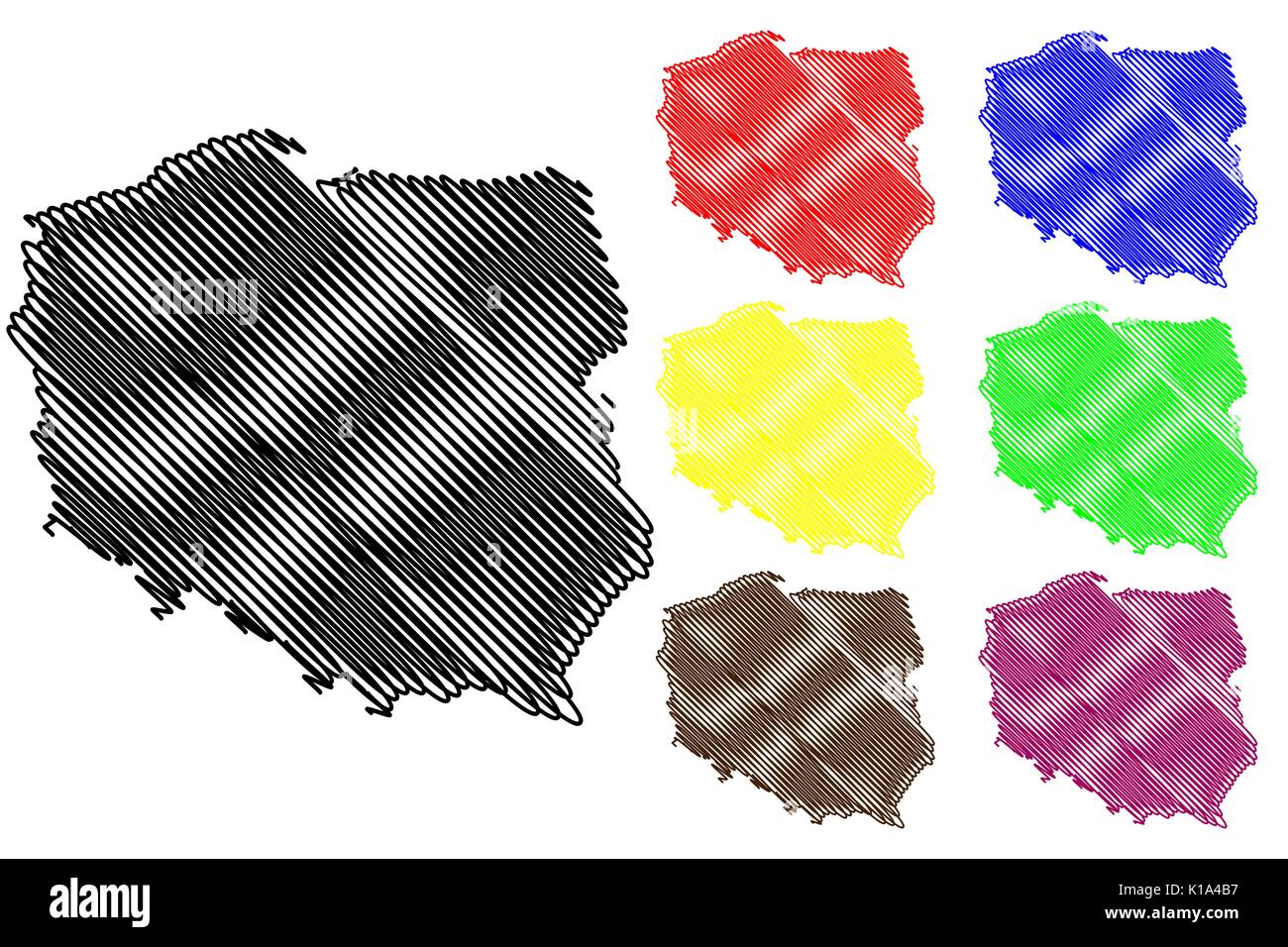 Poland map vector illustration, scribble sketch Poland Stock Vector Image & Art - Alamy