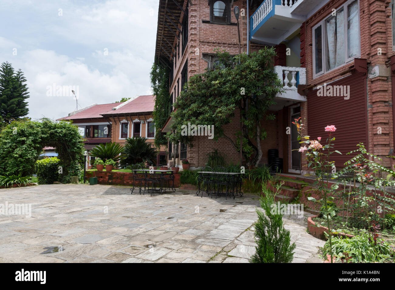 School children in the rural town of Dhulikhel enjoying a lesson from ...