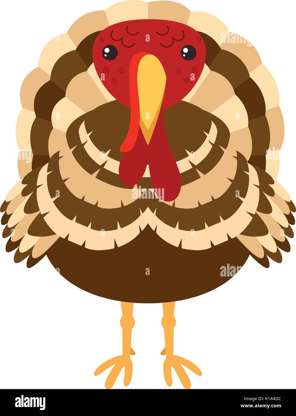 Wild turkey on white background illustration Stock Vector Image & Art ...