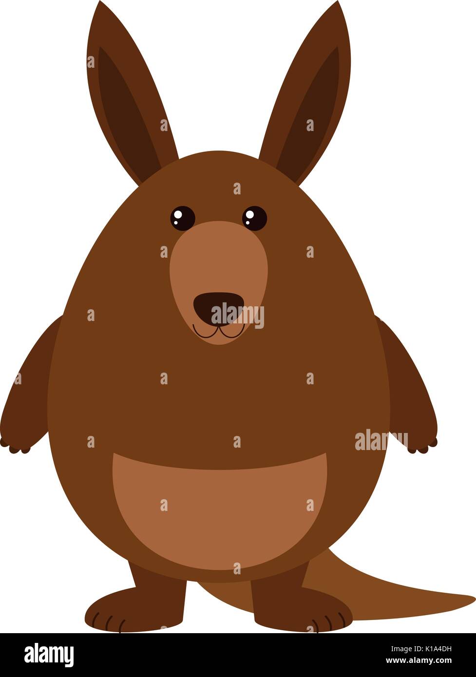 Fat kangaroo on white background illustration Stock Vector Image & Art ...