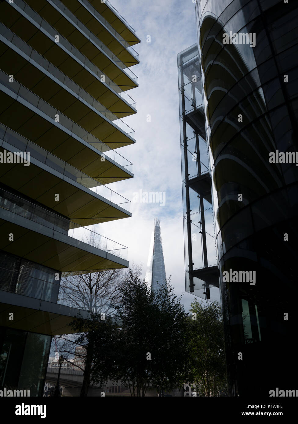 The Shard building in background, London as seen from the north of the ...