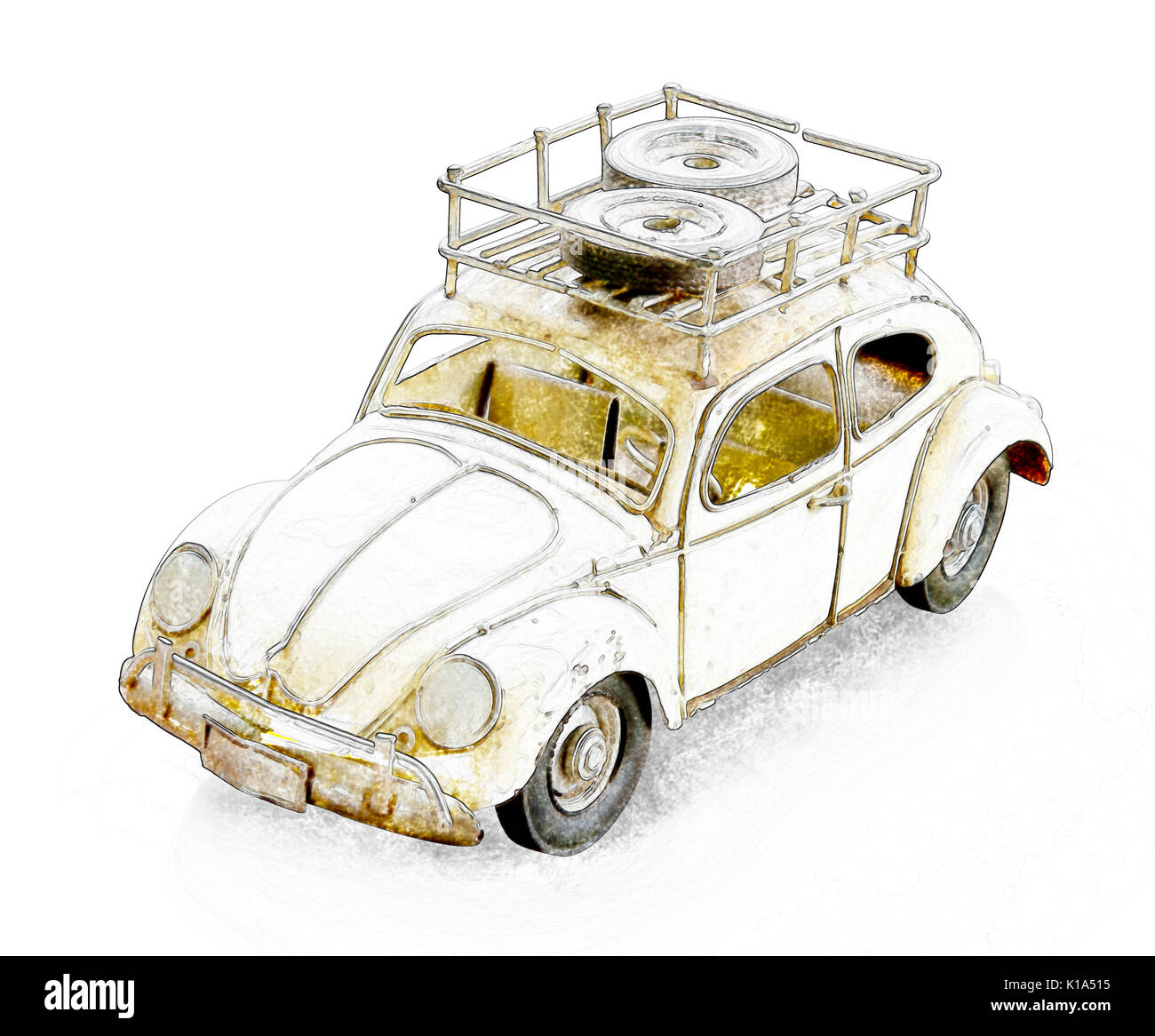 Road vehicle sketch Cut Out Stock Images & Pictures - Alamy